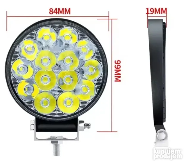 Radna svetla LED 3" 48W za Auta, Traktore i Mašine- 4 KOMADA ...