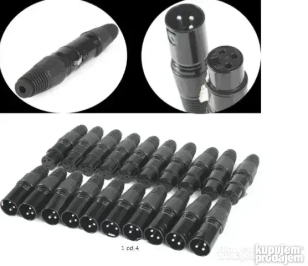 XLR musko zenski 3 pinski konektori - KupujemProdajem