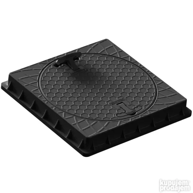 Poklopac za šaht PVC - kockasti crni 700x700mm - KupujemProdajem