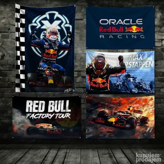 Zastave za garažu FLAG baneri RED BULL F1 ORACLE VIŠE KOM - KupujemProdajem