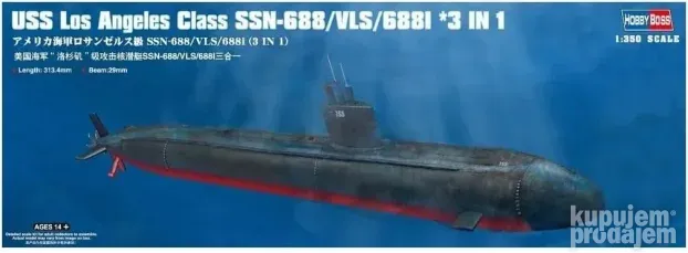 1:350 USS Los Angeles Class SSN-688/VLS/688I 3 in1 - KupujemProdajem