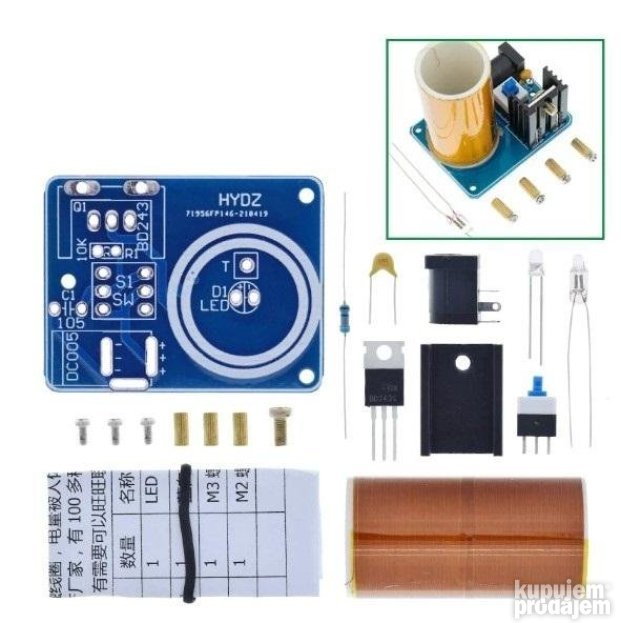 BD243 Mini Tesla kalem Kit Teslin kalem model za samoizgradn ...