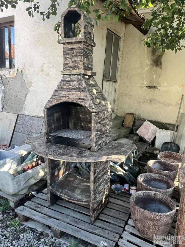 Betonski rostilj kamen tri boje - KupujemProdajem