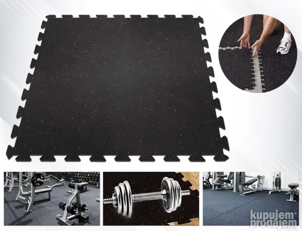 Gumeni podovi / Gumene podloge 10mm Puzzle 100x100cm - KupujemProdajem