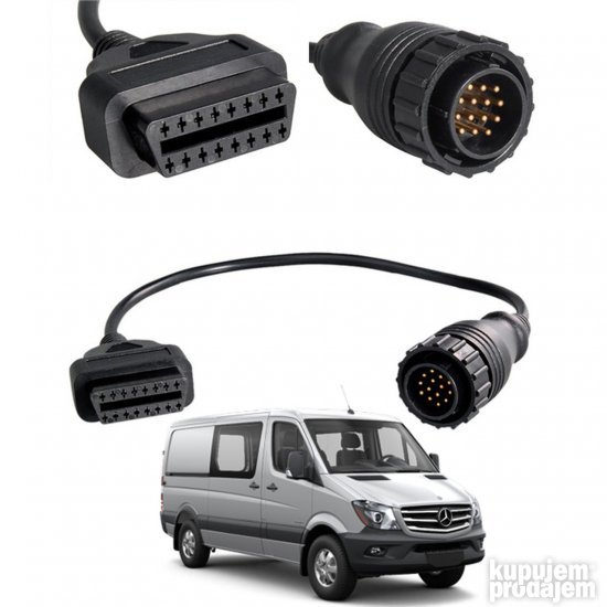 Mercedes Benz Sprinter OBD2 16PIN NA 14 Pin KABL-ADAPTER - KupujemProdajem