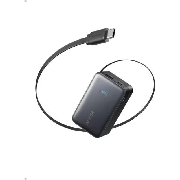 ANKER Nano Powerbank 10000mAh 45W fix USB C cable black - KupujemProdajem