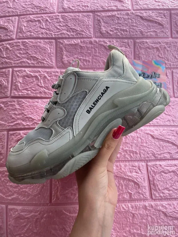 BALENCIAGA TRIPLE S,SSS White Bele; Triple White Nove Patike ...
