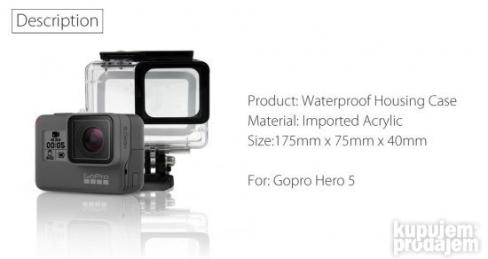 Gopro Hero 5 Waterproof Protection Housing 45m - KupujemProdajem