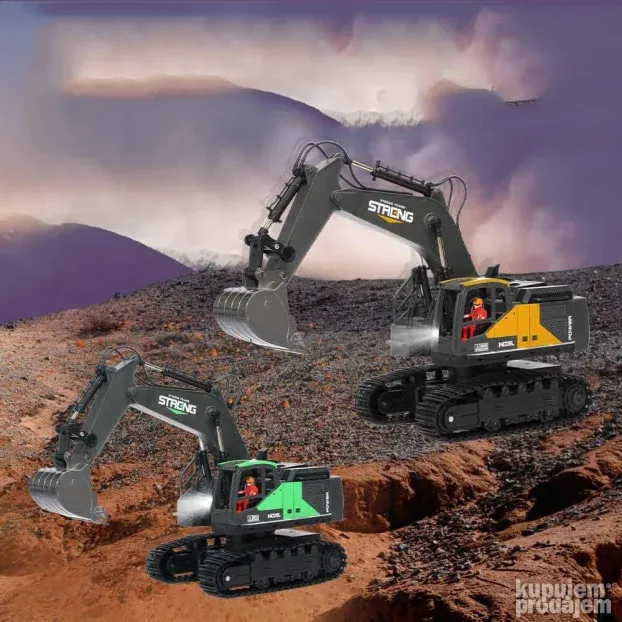 Bager na daljinski sa svetlom zvukom i parom - BAGER igračka ...