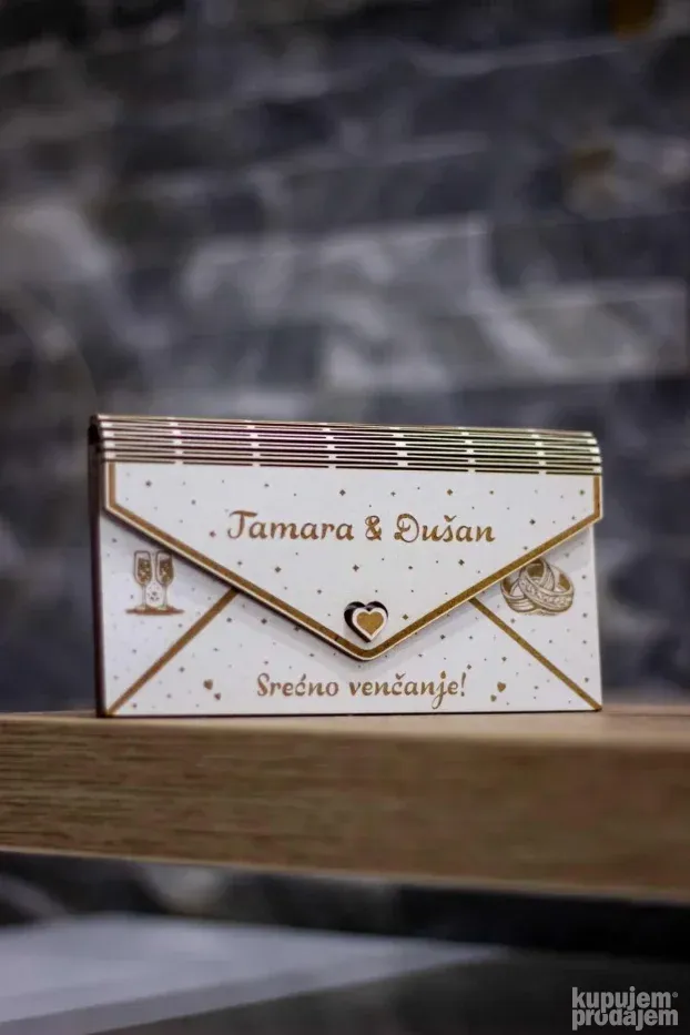 Koverta za pare, svadbeni poklon, čestitka, krštenje - KupujemProdajem