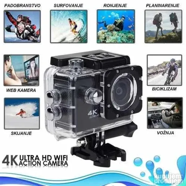 Go pro akciona kamera, kamera go pro 4K ultra HD WIFI PROFI - KupujemProdajem