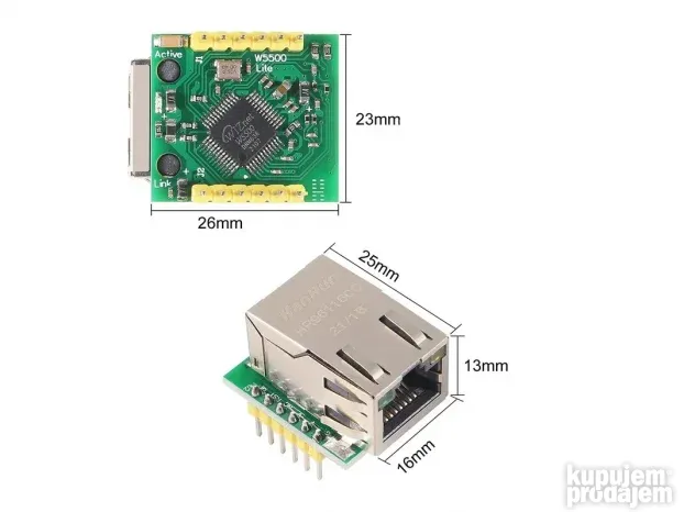W5500 lite mrežni (LAN) modul TCP/IP STM32/Arduino - KupujemProdajem