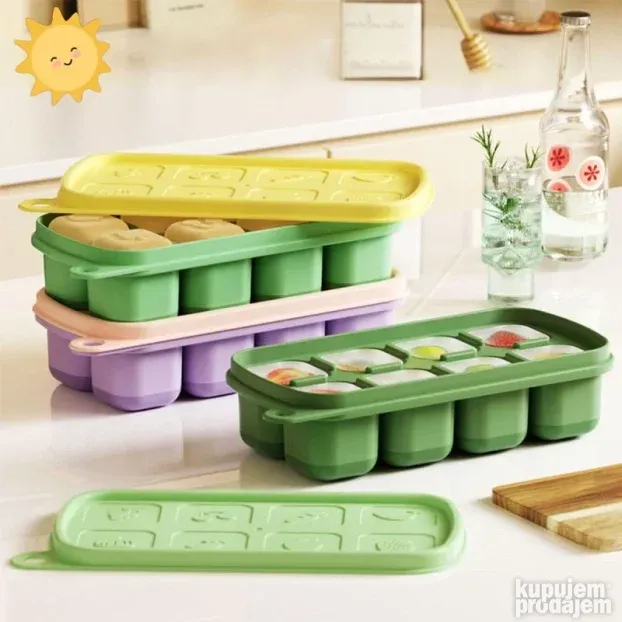 Posuda za velike led kocke sa poklopcem - KupujemProdajem