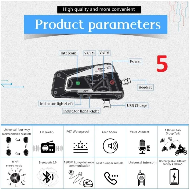 Intercom Komunikacija Komunikator Razni Modeli 1.2km domet ...