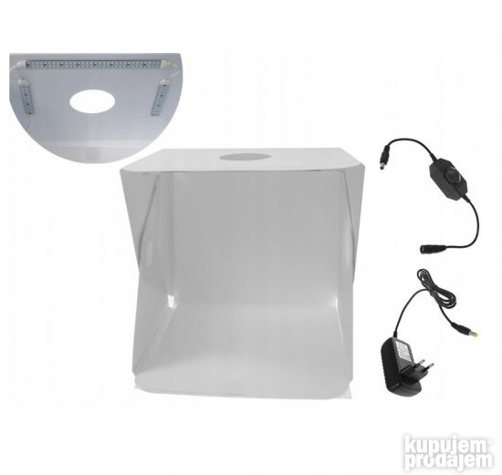 Mini foto studio sa LED rasvetom foto kocka sa 112 LED dioda ...