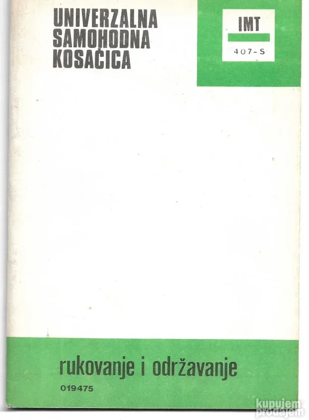 IMT 407-S Samohodna kosacica Prirucnik - KupujemProdajem