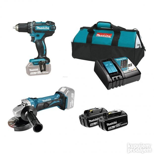 Akumulatorski (set alata 3) Makita DGA452 + DDF482 - KupujemProdajem