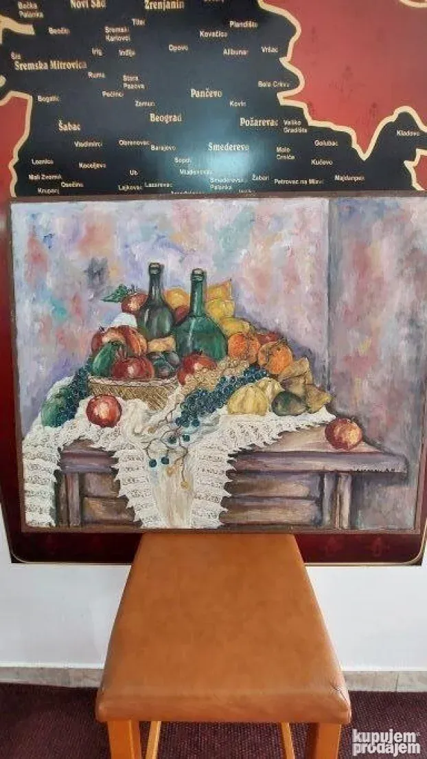 Slika ulje na platnu Voce na stolu - KupujemProdajem
