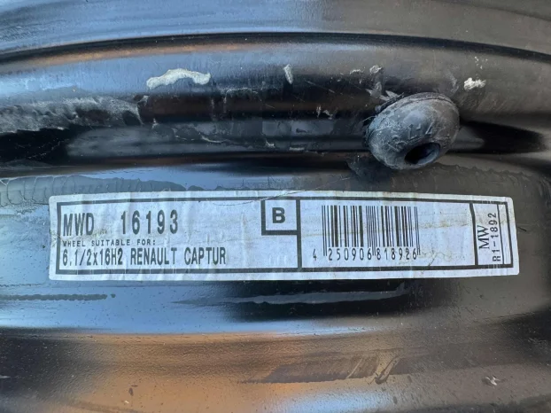 Čelične felne 16” 4x100 Renault Reno Captur Clio Zoe Modus ...