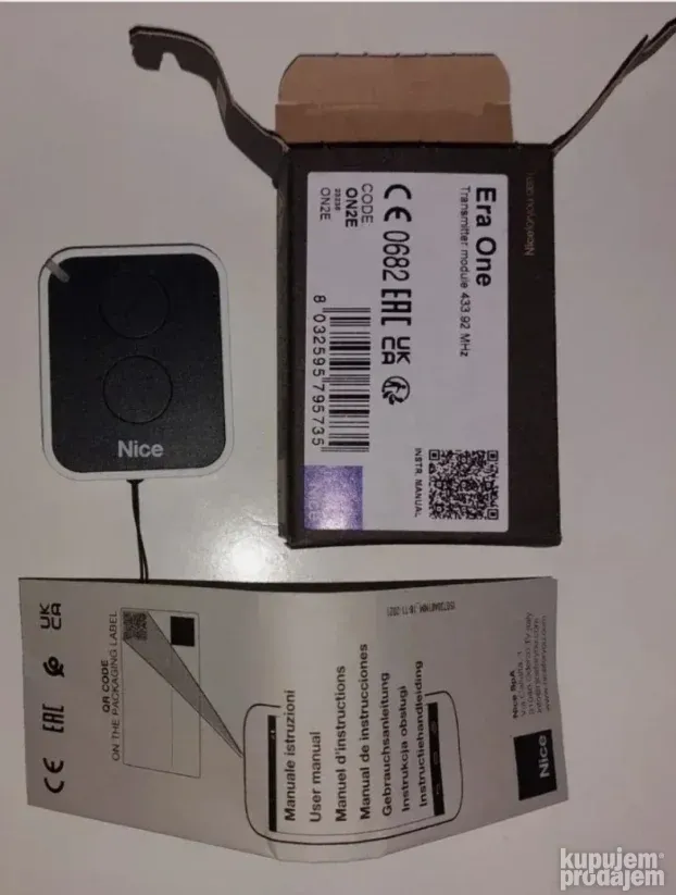 NICE ERA ONE 2 Daljinski za garazna vrata, kapije, rampe - KupujemProdajem