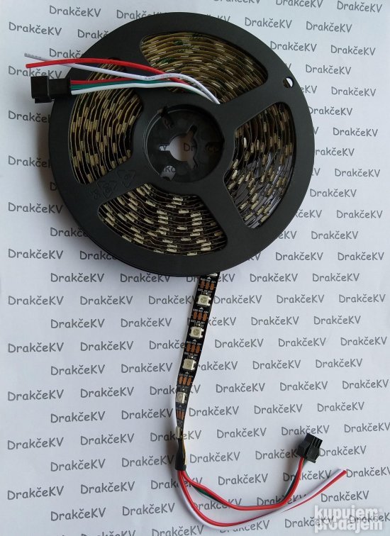 WS2812B LED traka Magic RGB traka 5m 5V 60 d/m Adresabilna ...