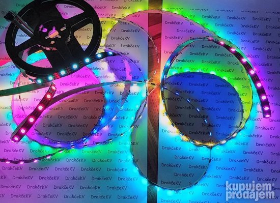 WS2812B LED traka Magic RGB traka 5m 5V 60 d/m Adresabilna ...
