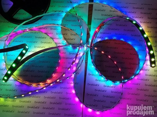 WS2812B LED traka Magic RGB traka 5m 5V 60 d/m Adresabilna ...