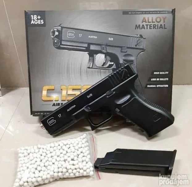 Metalni airsoft pištolj C15A glock 7 - KupujemProdajem