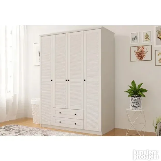 Diva Country ormar sa 4 vrata - 140x52x184(v)cm - Bela - KupujemProdajem