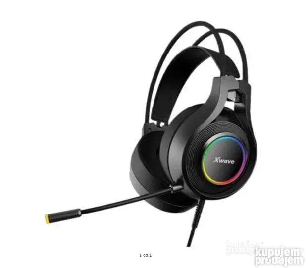 Naglavne stereo slusalice HD-550G black RGB gaming sa mikrof ...