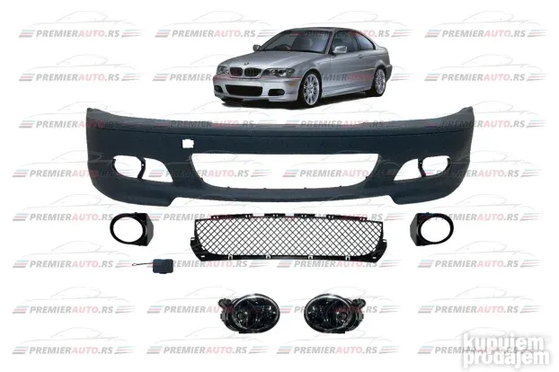 BMW E46 kupe coupe prednji M branik M Tech sa maglenkama - KupujemProdajem