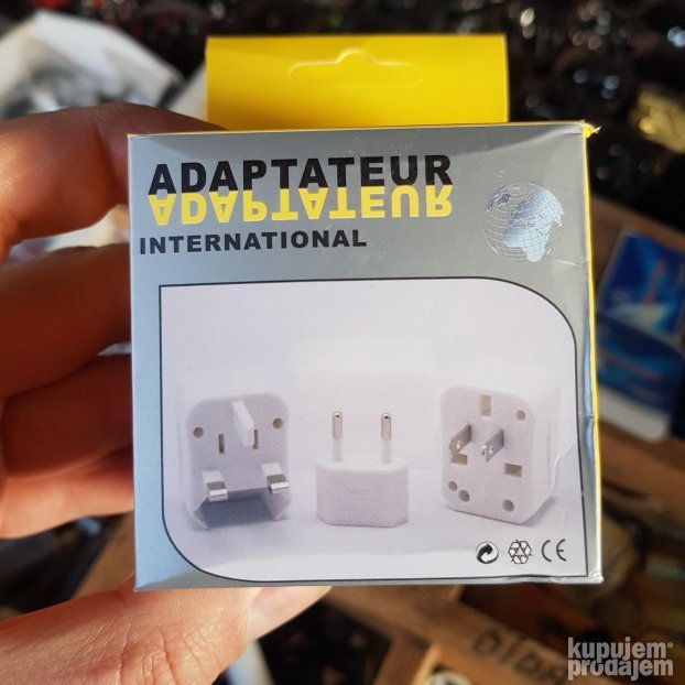 Strujni adapter za utičnicu EU-US-AU-UK beli - KupujemProdajem