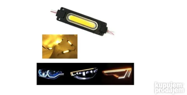 Led gabarit 7cm x 2cm 12V zuti - KupujemProdajem