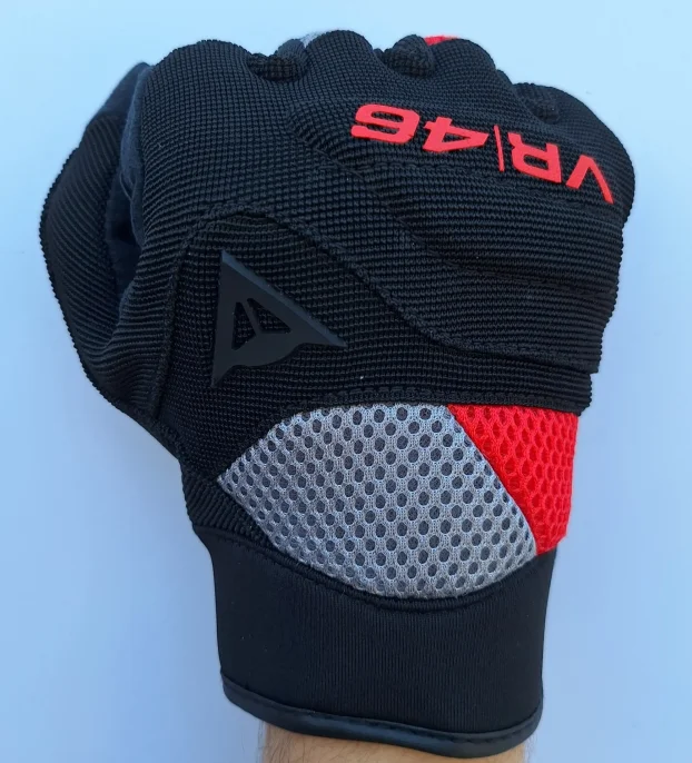 Rukavice za motor Dainese VR46 platno crno crvene - KupujemProdajem