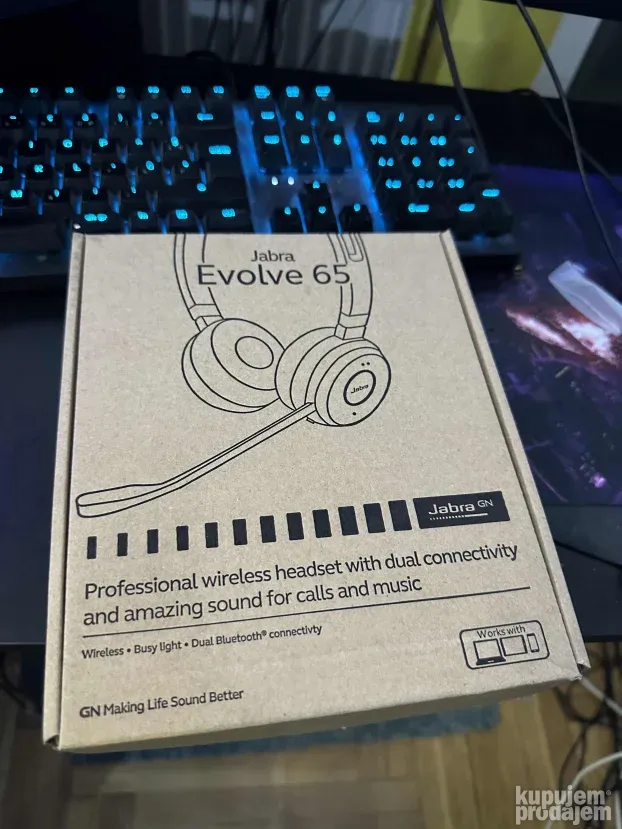 Jabra Evolve 65 stereo bluetooth headset - KupujemProdajem