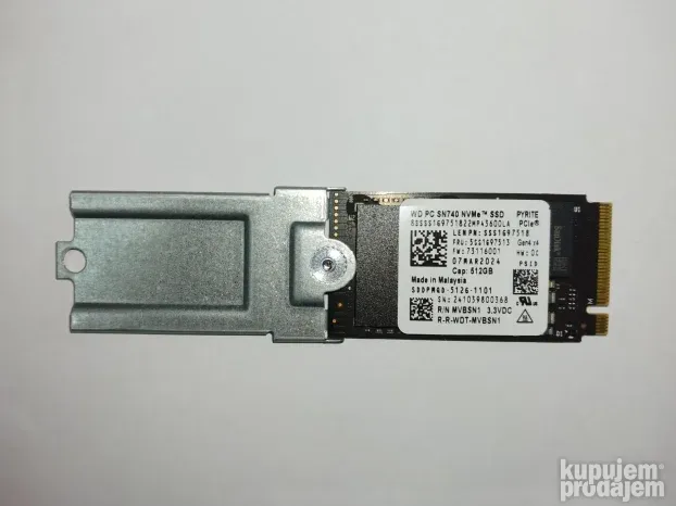 SSD WD 512GB PC SN740 M.2 NVMe 2242 + adapter na 2280 - KupujemProdajem