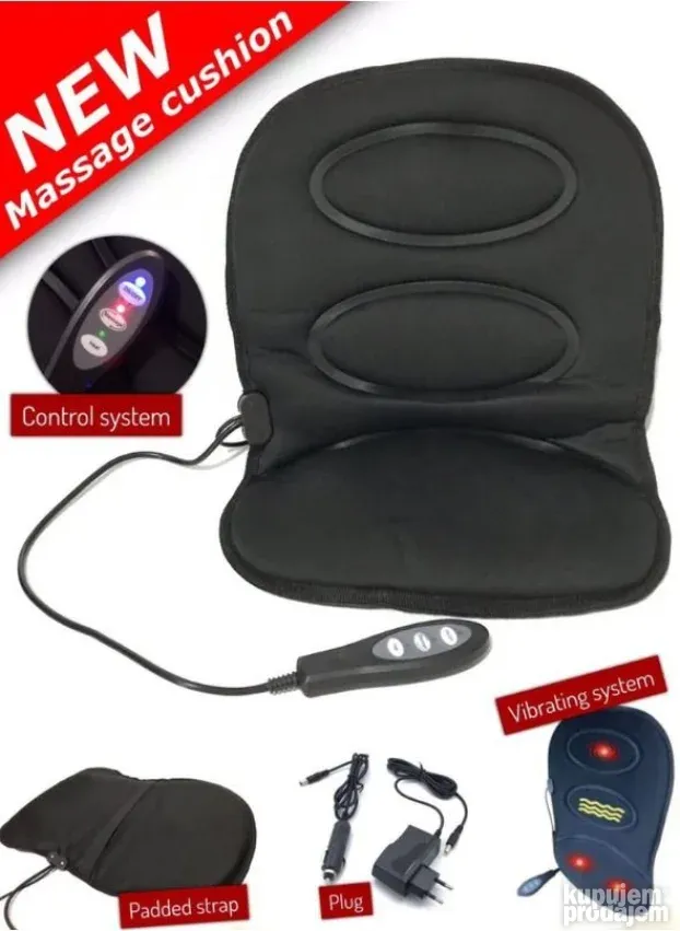 Masazer za auto sediste fotelju sa grejacem za ledja 12/220V ...