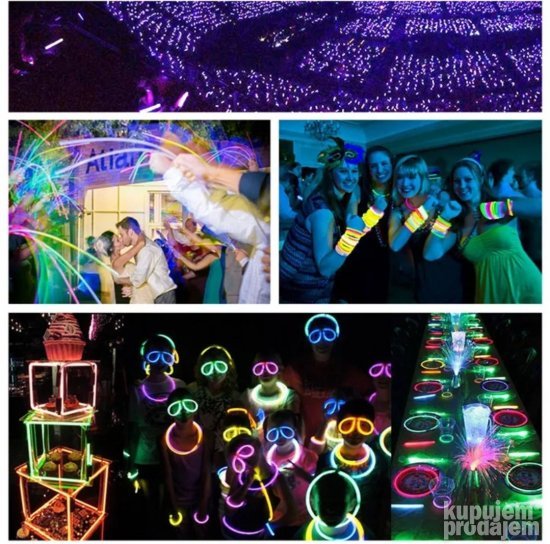 Svetleci stapici - Narukvice 15kom. - KupujemProdajem