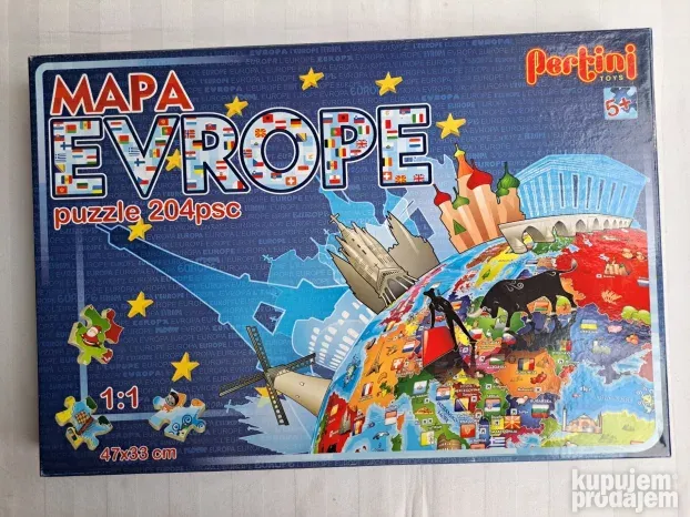 Puzzle Pertini - mapa Evrope - KupujemProdajem