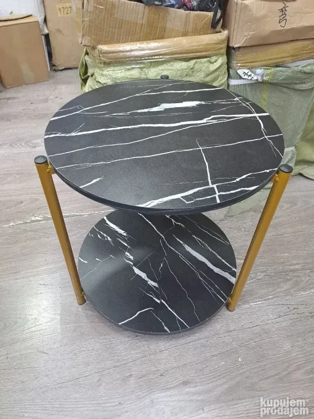 Stocic za dnevnu sobu moderan drvo i metal - KupujemProdajem