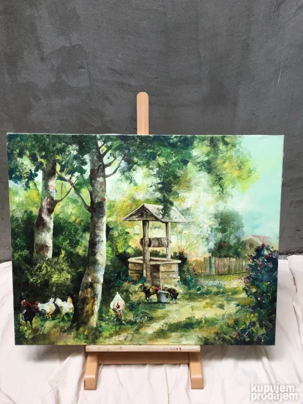 Seoski bunar, Nebojsa Petrovic, Ulje na platnu - KupujemProdajem