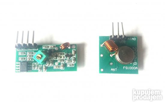 ARDUINO predajnik i prijemnik RF 433 MHz - KupujemProdajem