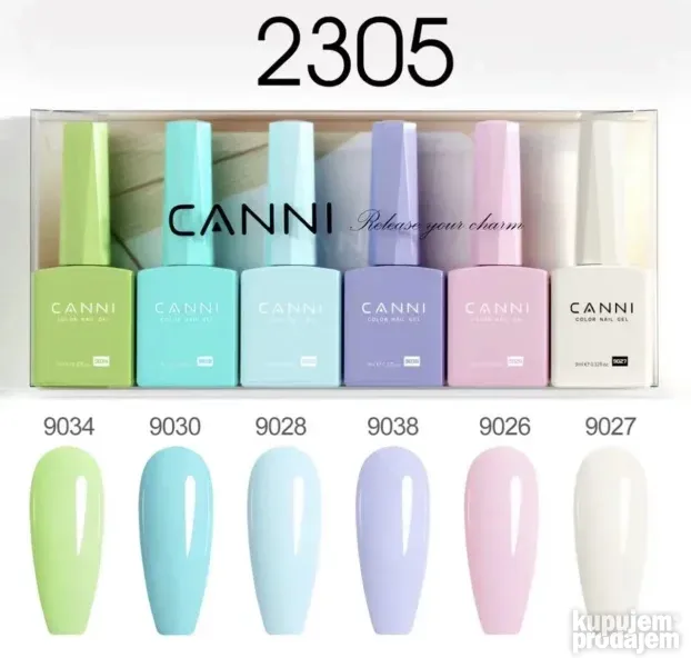 CANNI gel lakovi Set sadrzi 6 gel lakova razlicitih boja. - KupujemProdajem