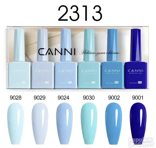 CANNI gel lakovi Set sadrzi 6 gel lakova razlicitih boja. - KupujemProdajem
