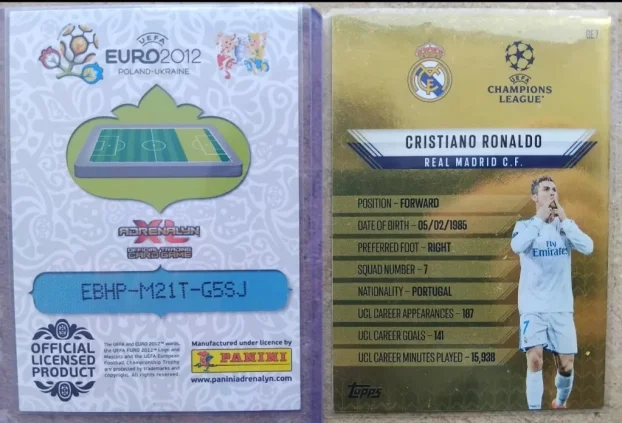 Adrenalyn XL uefa euro 2012 - star player Ronaldo - KupujemProdajem