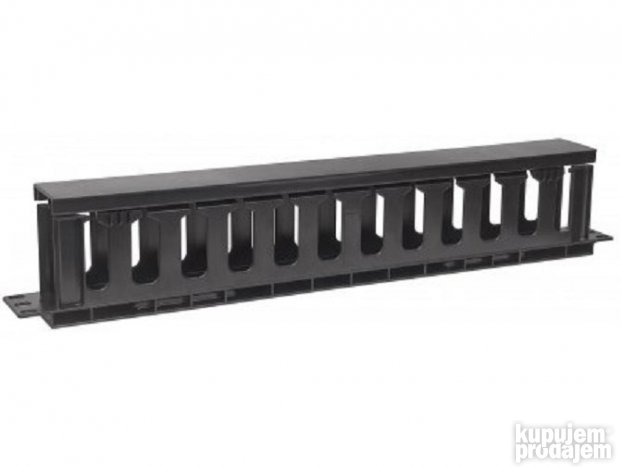 Rack nosac kablova 19" 1U sa poklopcem Intellinet crni - KupujemProdajem