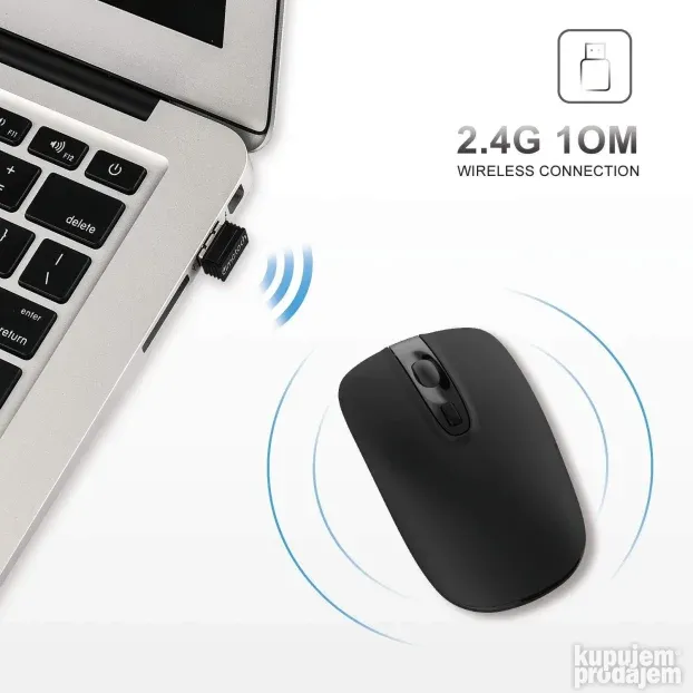 Punjivi bežični miš, optički miš za laptop 2.4G Bluetooth - KupujemProdajem