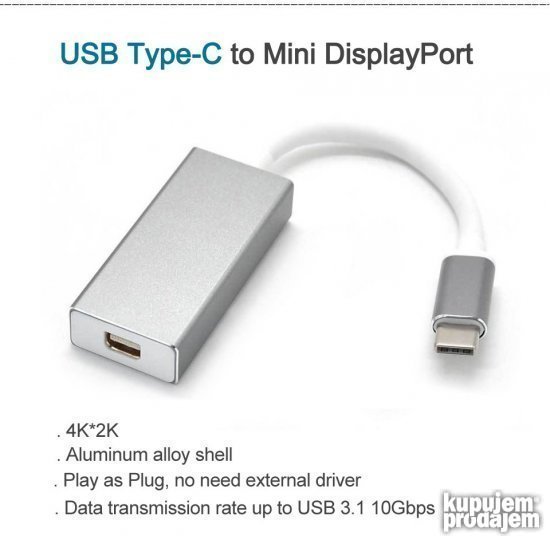 USB-C na MDP Mini DP DisplayPort 4K 8K Macbook usbc adapter - KupujemProdajem