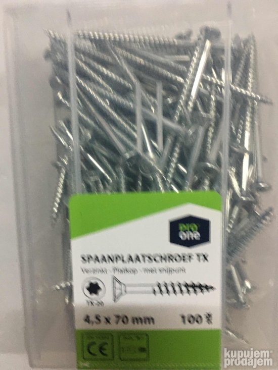 Vijak torx 4,5x70 za tvrdo drvo sa tačkom sečenja - KupujemProdajem