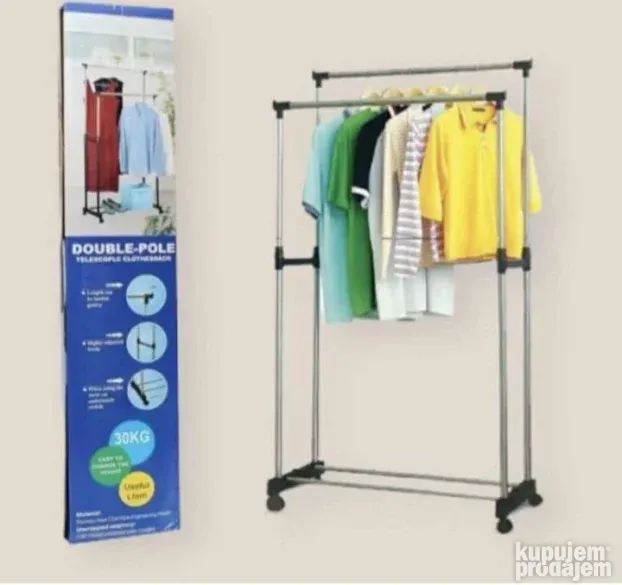 Stender dupli za odecu dupli stalak za odecu NOVO - KupujemProdajem